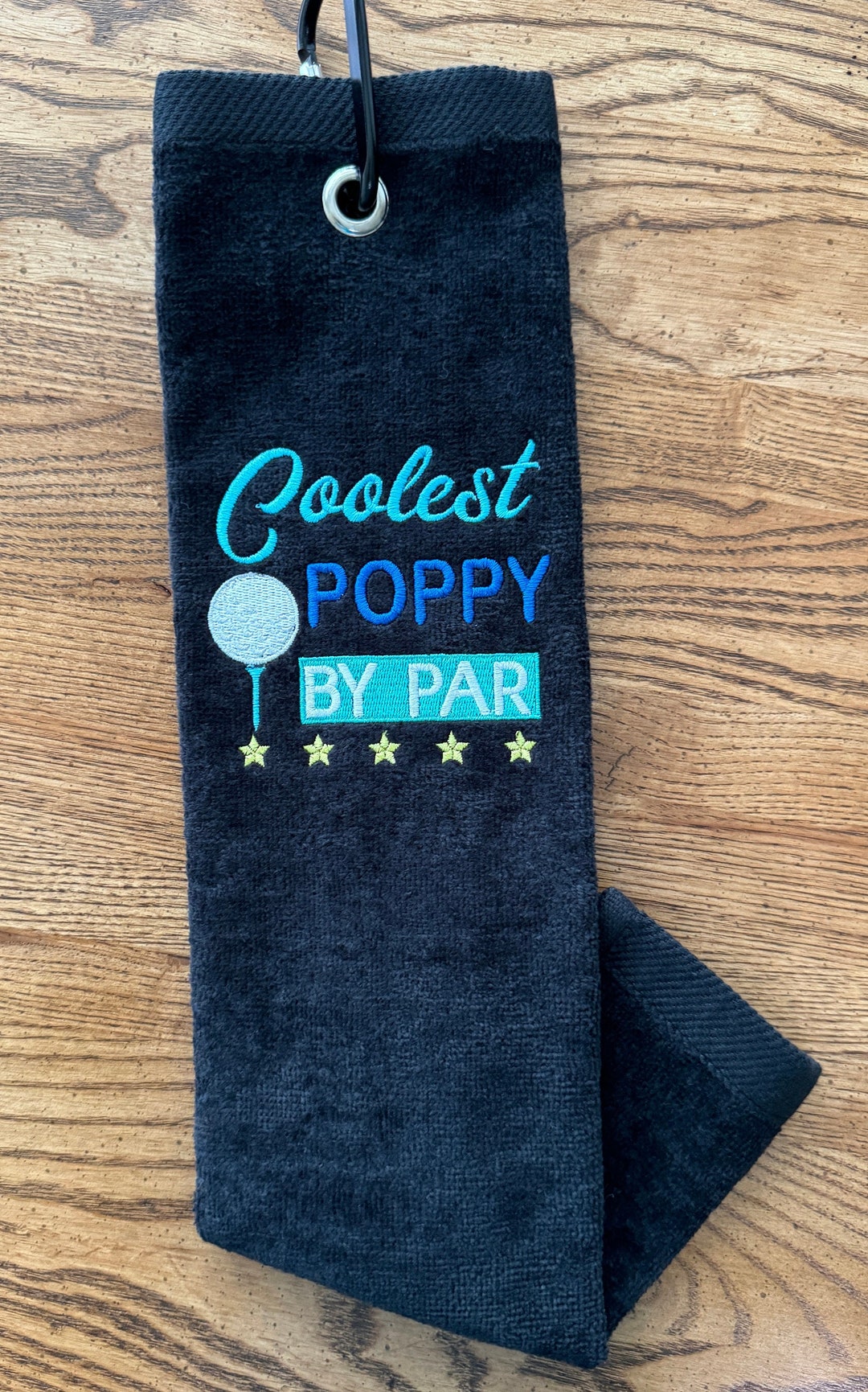 Embroidered "coolest Poppy" Golf Towel | Father's Holiday Gift - Etsy