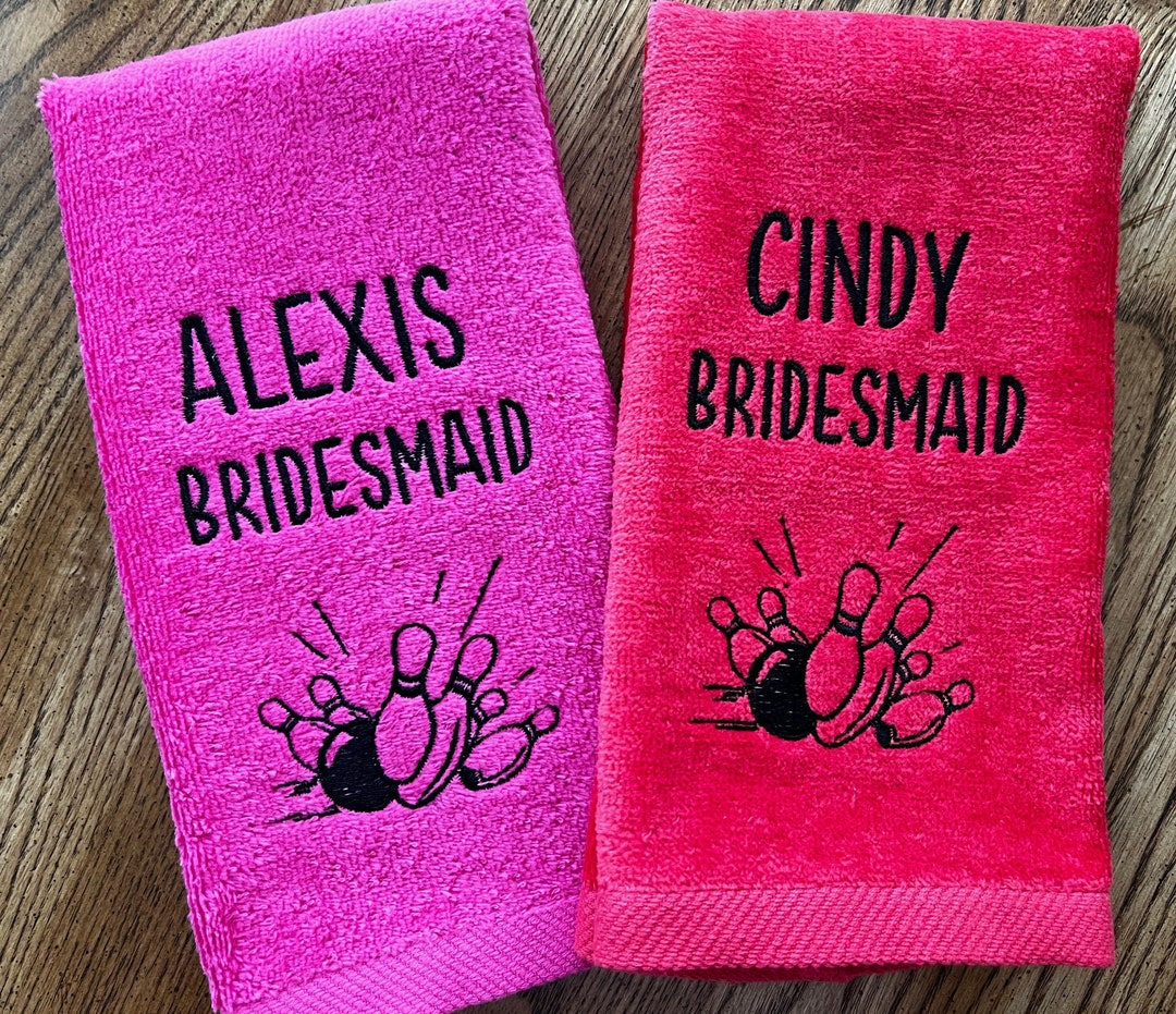 Personalized Bridal Party Bowling Towels Personalized Groomsmen Bowling ...