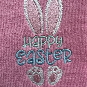 Happy Easter Fingertip Towels Happy Easter Bath Hand Towel Embroidered ...