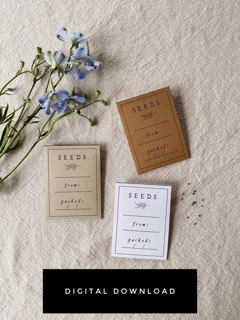 SEED PACKET Printable - Instant Seed Envelope - Digital Download ...