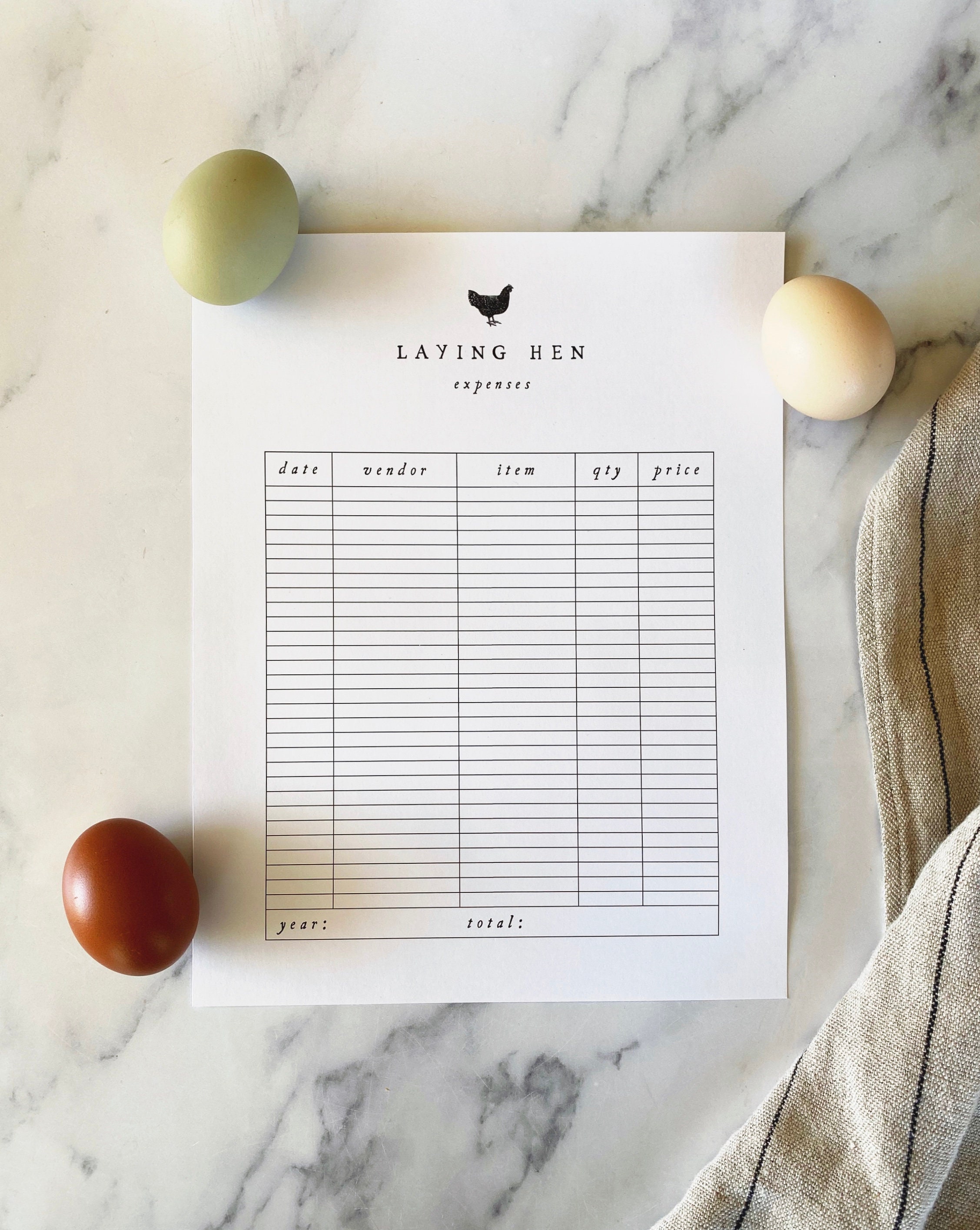 EGG TRACKER BUNDLE - Instant Chicken Egg Tracker - Digital Download ...