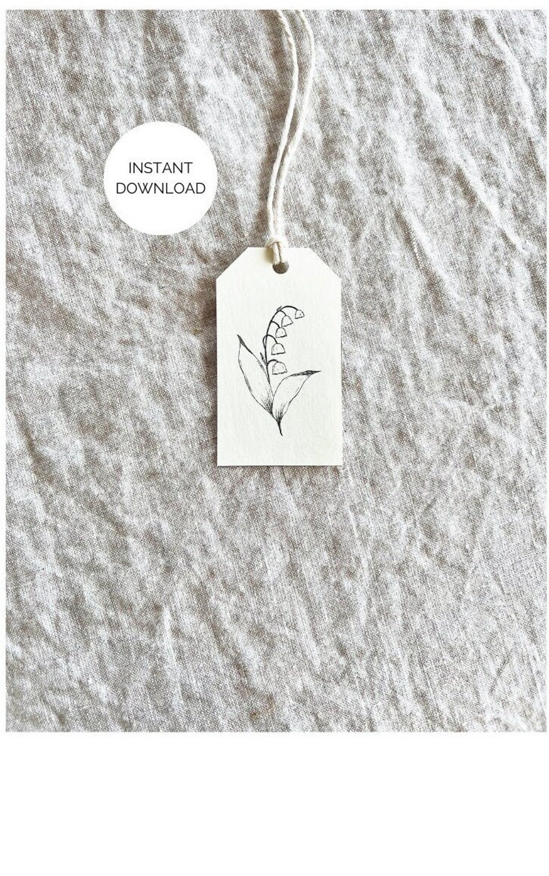 LILY of the VALLEY Gift Tag - Digital Download - Instant Download ...