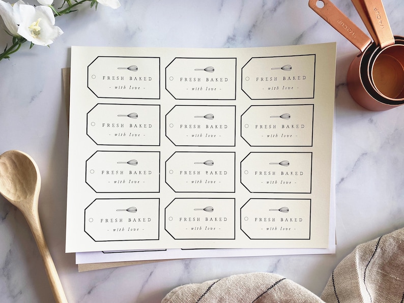 BAKED GOODS TAG Printable - Instant Baked Goods Tag Download - Homemade ...