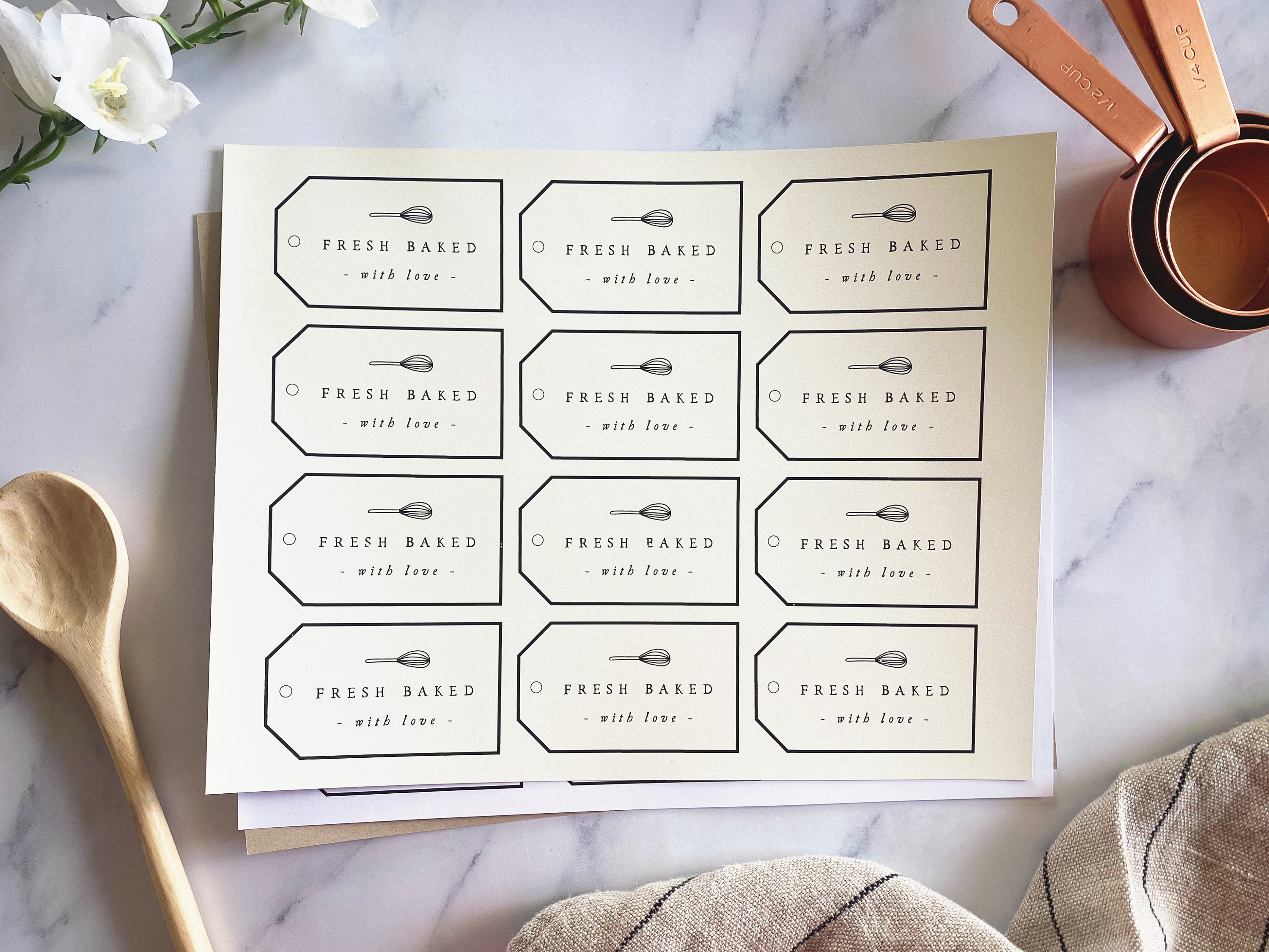 BAKED GOODS TAG Printable Instant Baked Goods Tag Download Homemade ...