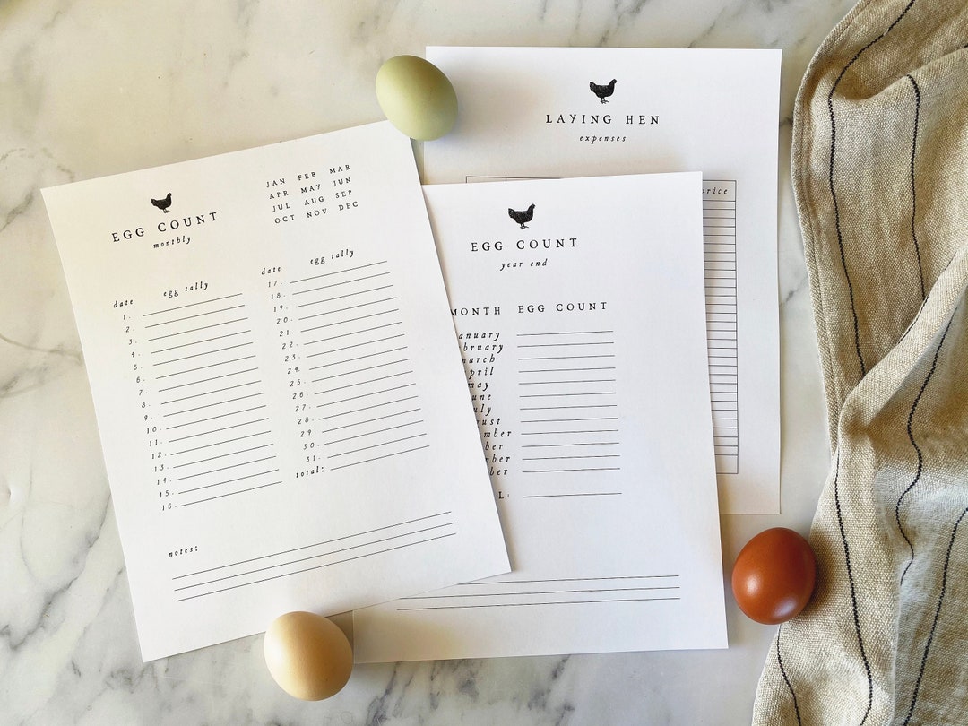 EGG TRACKER BUNDLE - Instant Chicken Egg Tracker - Digital Download ...