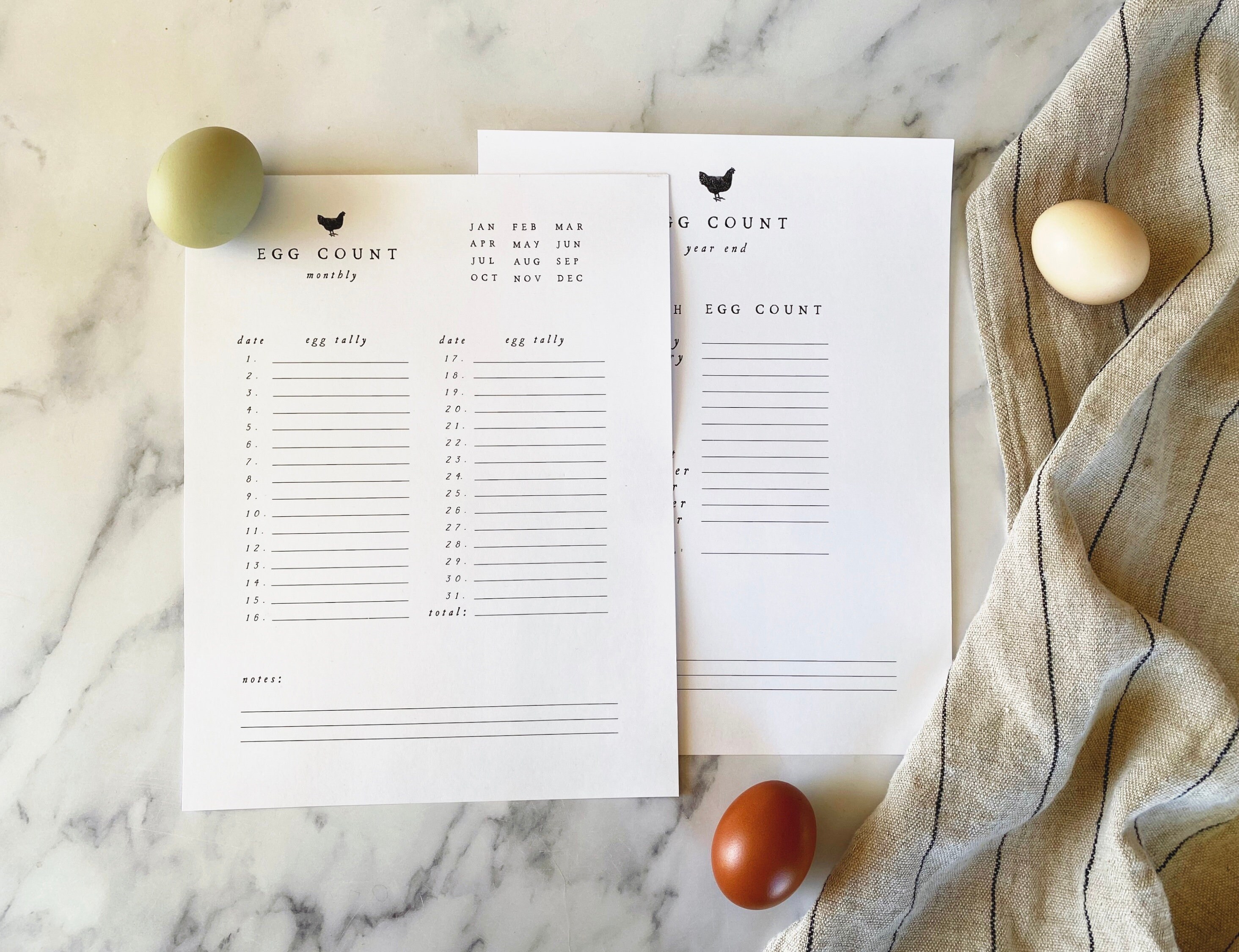 EGG TRACKER BUNDLE - Instant Chicken Egg Tracker - Digital Download ...