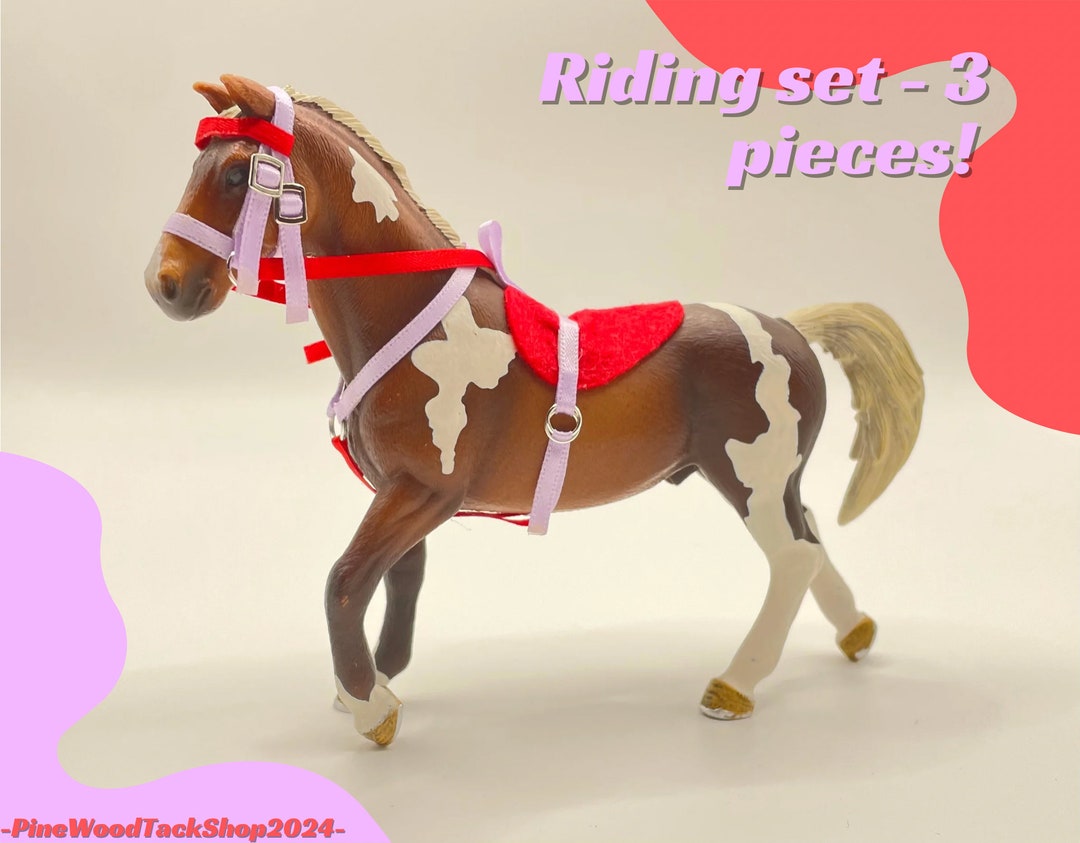 Schleich Horse Riding Set Bundle Pastel Purple & Red - Etsy