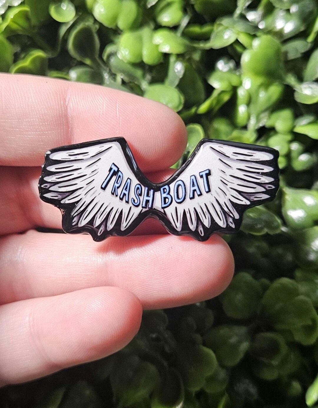 TRASH BOAT - Inspired- Angel Wings Resin Pin - Etsy