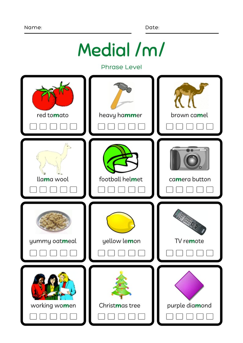 Articulation Flashcards and Worksheets BUNDLE - Bilabial /p,b,m ...