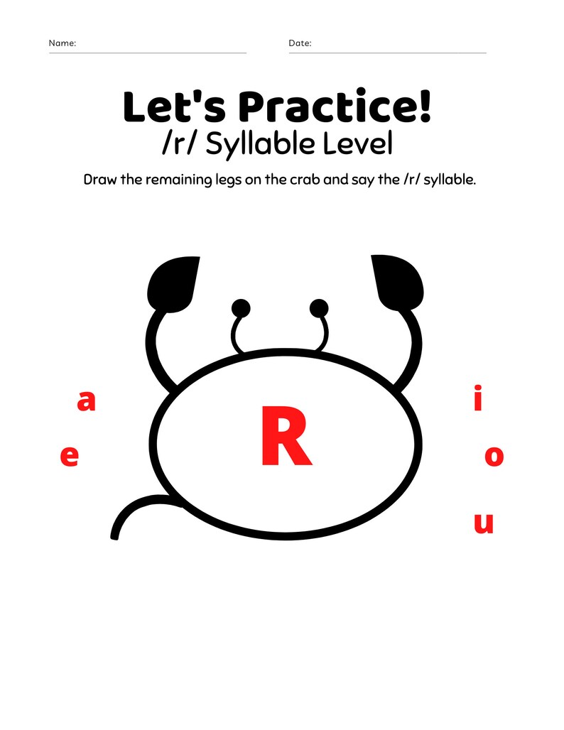 Articulation Flashcards and Worksheets Complete /r/ Phoneme: | Etsy