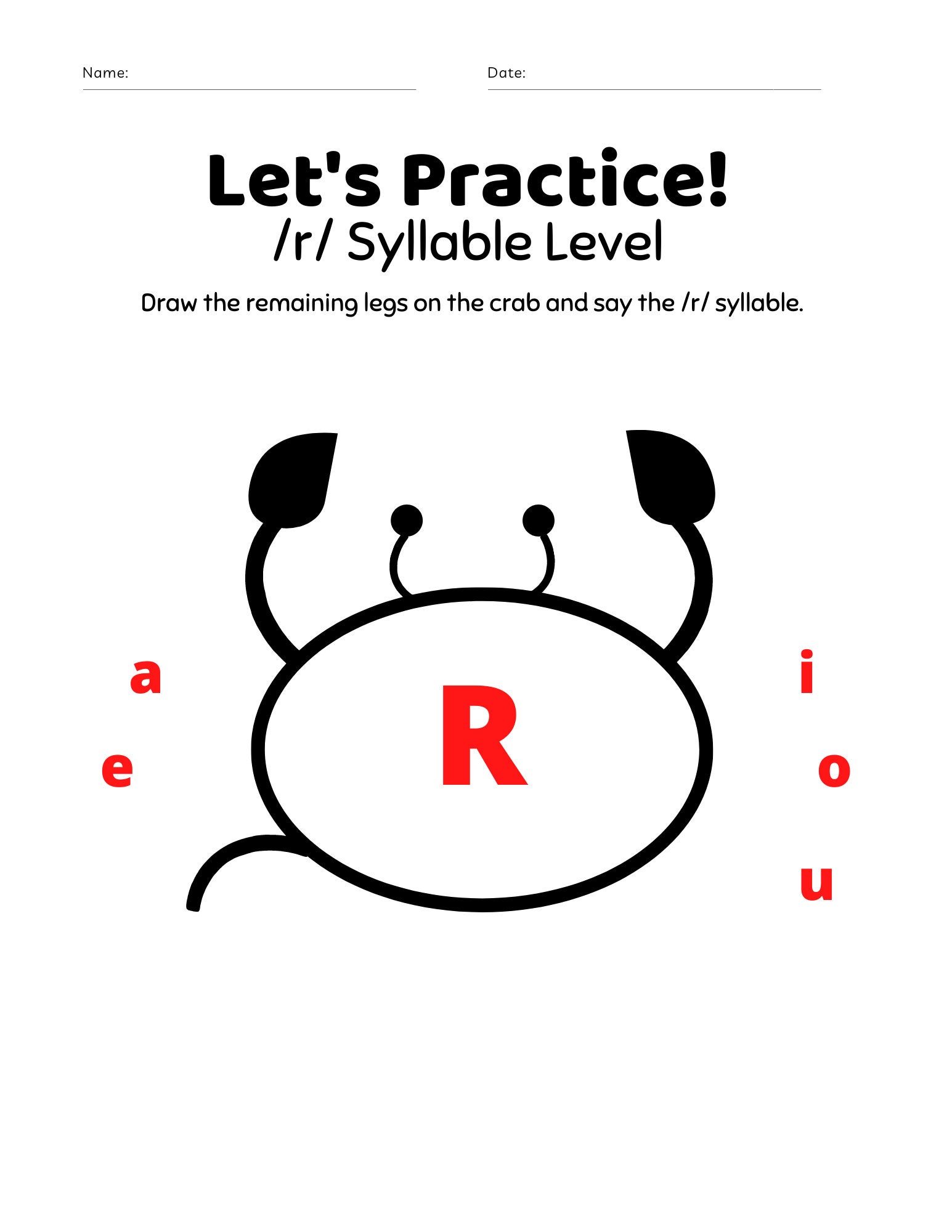 Articulation Flashcards and Worksheets - Complete /r/ Phoneme: Initial ...