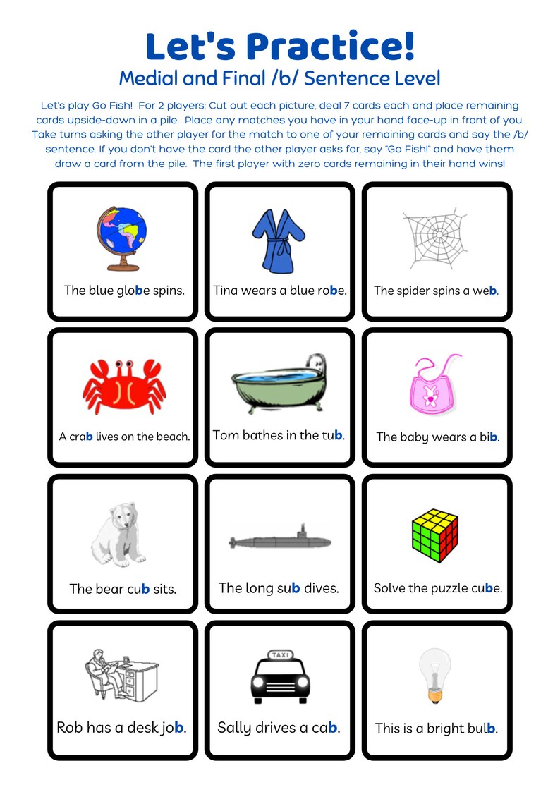 Articulation Flashcards and Worksheets BUNDLE - Bilabial /p,b,m ...