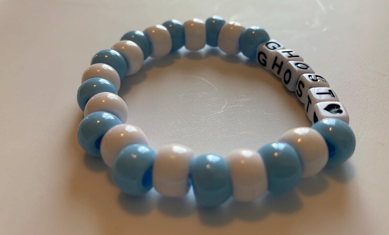 Ghost Kandi Blue White Pastel Goth Bracelet Single - Etsy