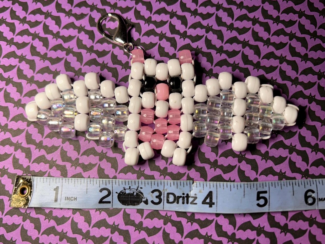 Pastel Goth Kandi Bat Keychains - Etsy