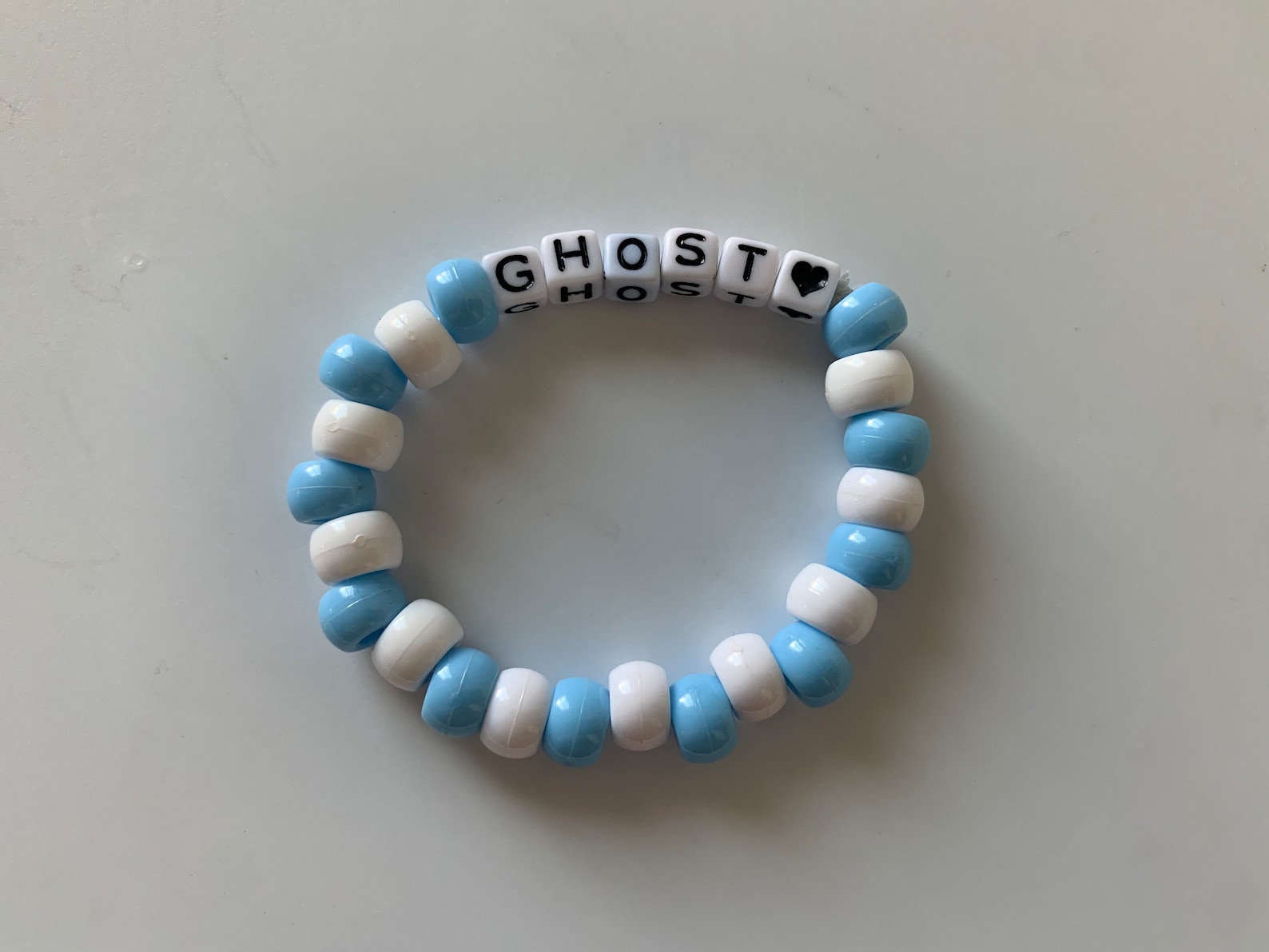 Ghost Kandi Blue White Pastel Goth Bracelet Single - Etsy