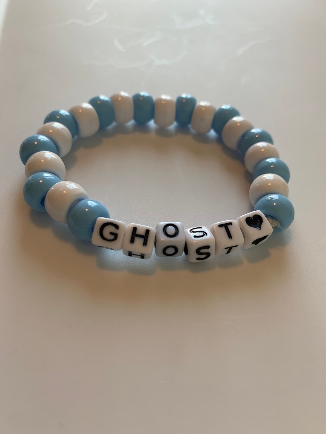Ghost Kandi Blue White Pastel Goth Bracelet Single - Etsy