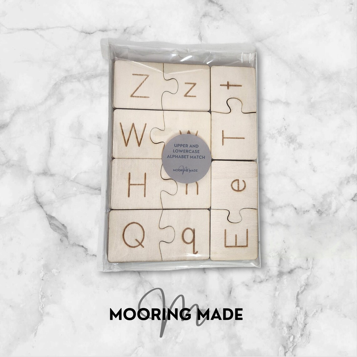 Uppercase and Lowercase Alphabet Match Puzzle - Etsy