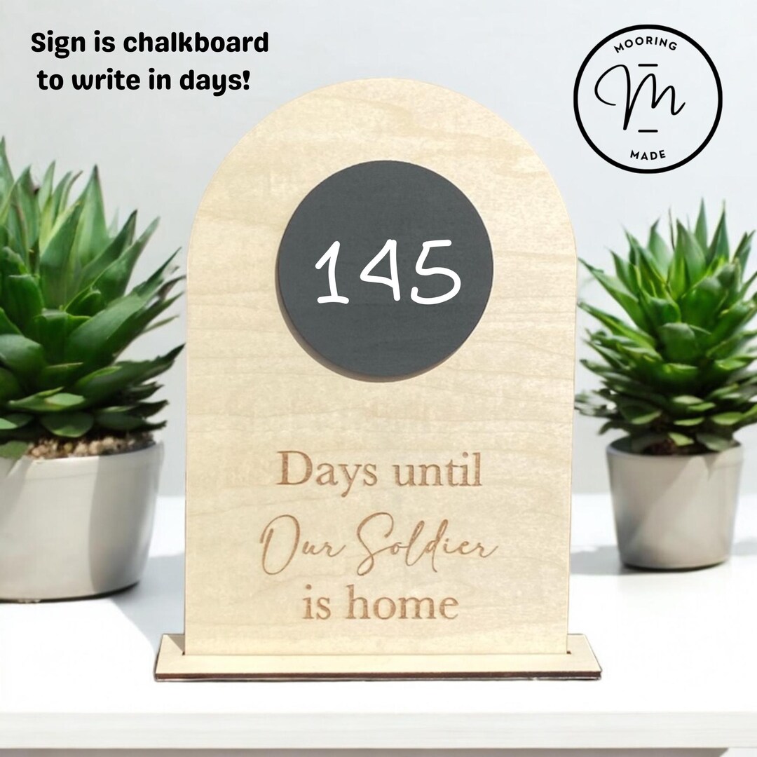 Deployment Countdown Sign Military Home Decor Army Gift Ideas Air Force ...