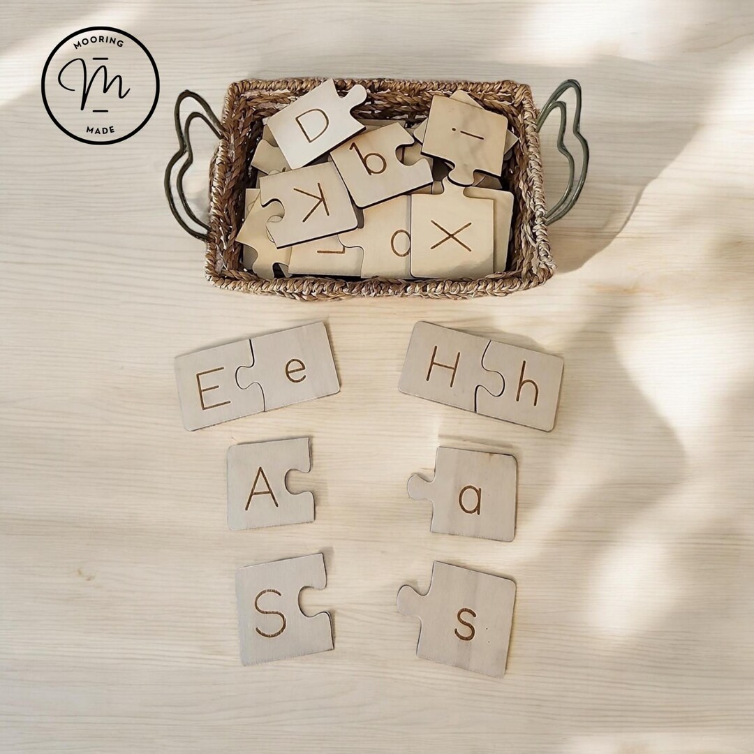 Uppercase and Lowercase Alphabet Match Puzzle - Etsy