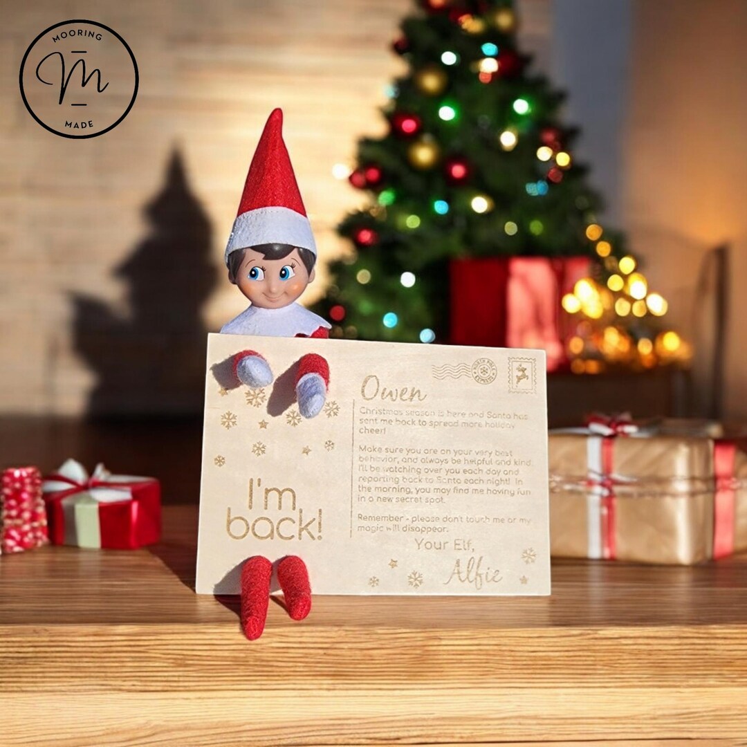 Christmas Elf Arrival Postcard Santa Claus Elf Kids Christmas Ideas Elf ...