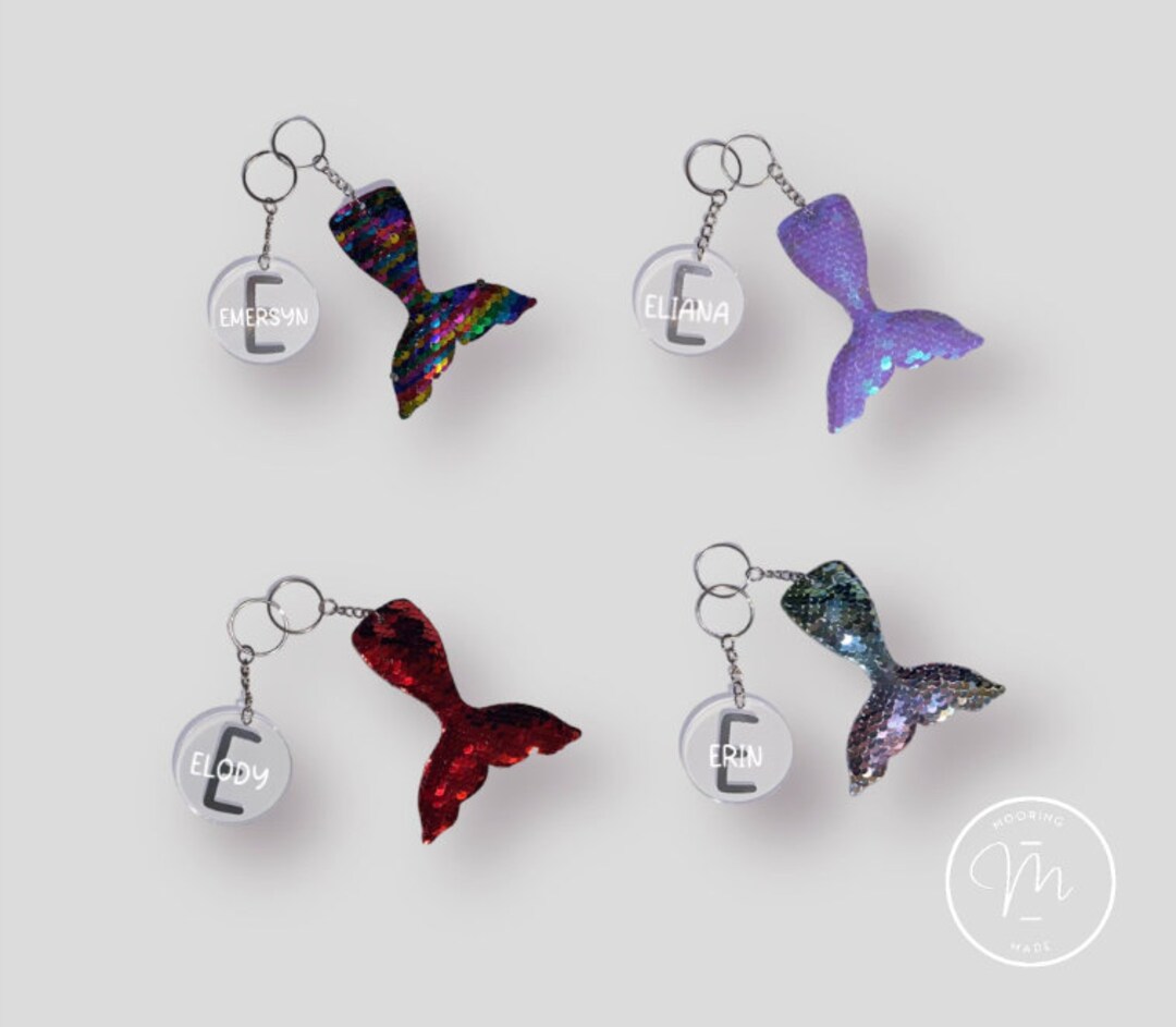 Sequin Mermaid Tail Keychains - Etsy