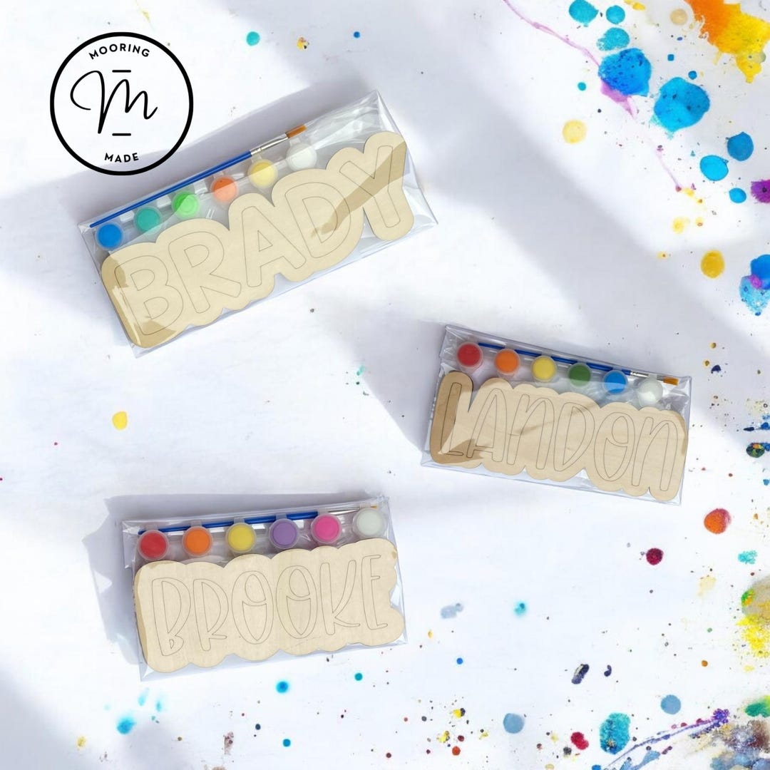 Kids DIY Paint Kit Kids Personalized Gift Children's Craft Kit Wooden ...