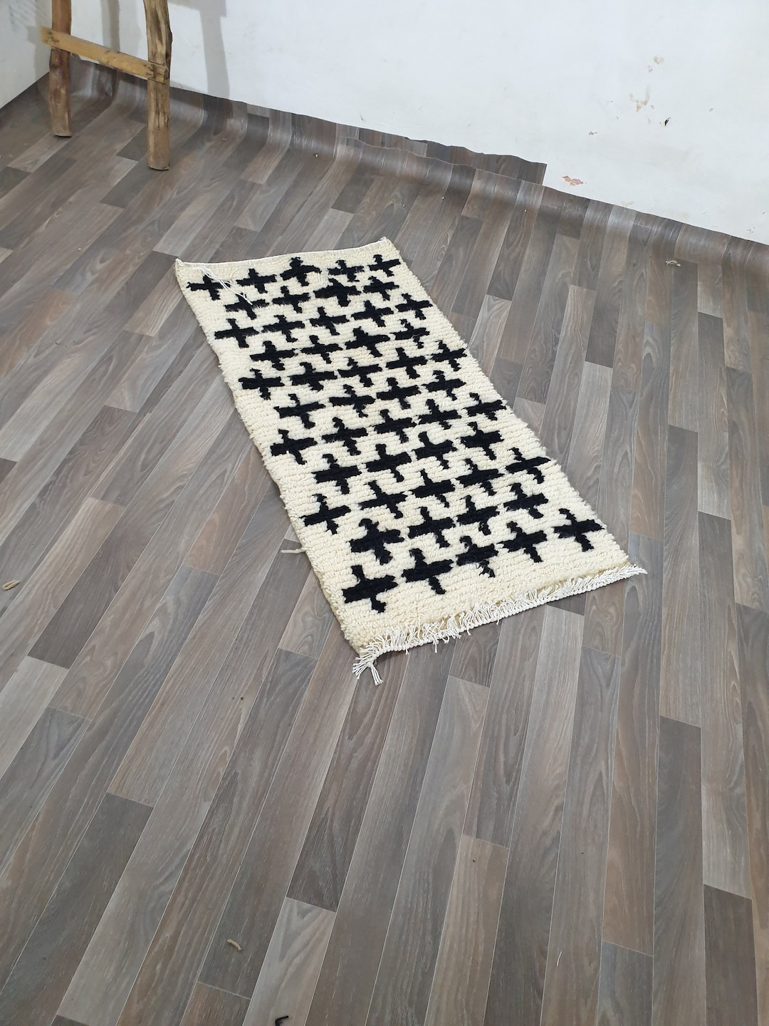 Beni Ourain Rug White Moroccan Wool Rug Handmade Rug Moroccan Berber ...