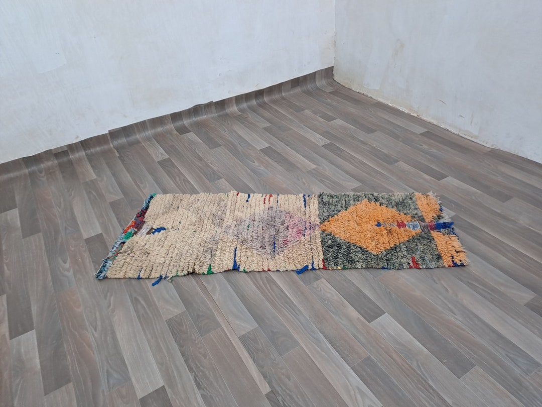 5x1 Ft Vintage Moroccan Wool Rug: Colorful Home Decor - Etsy UK