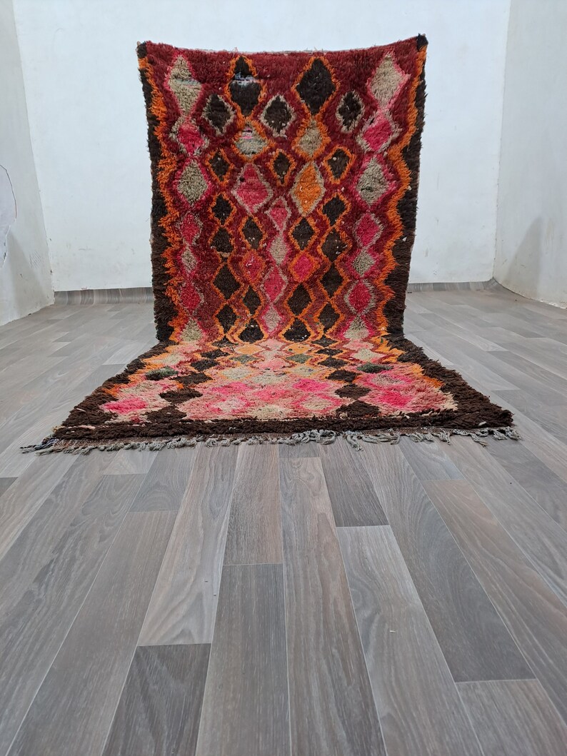 Moroccan Berber Runner Rug: Colorful Handmade Wool - Vintage Style - Etsy