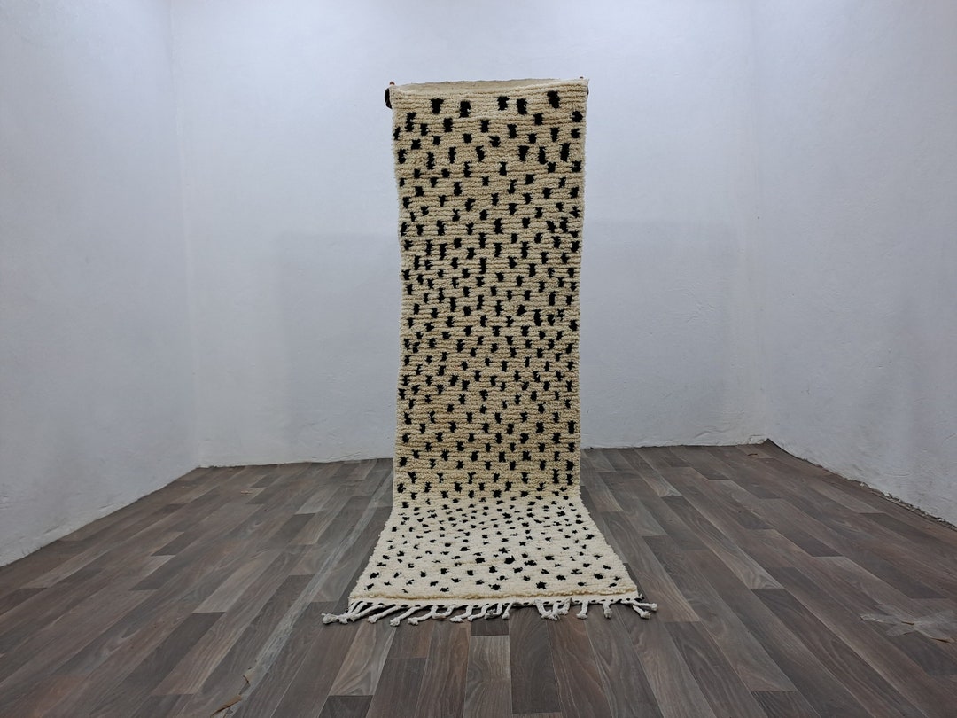 Handmade Beni Ourain Wool Rug: Moroccan Berber Dots Rug - Etsy