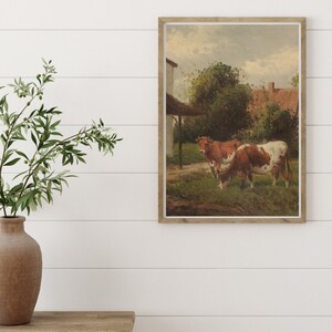 Antique French Country Cattle Art Farmhouse Gallery Wall French Cottage ...