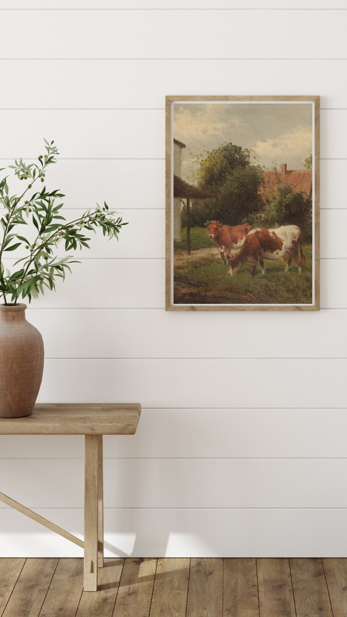 Antique French Country Cattle Art Farmhouse Gallery Wall French Cottage ...