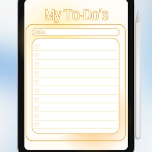 Digital To-do List Digital Planner Download - Etsy
