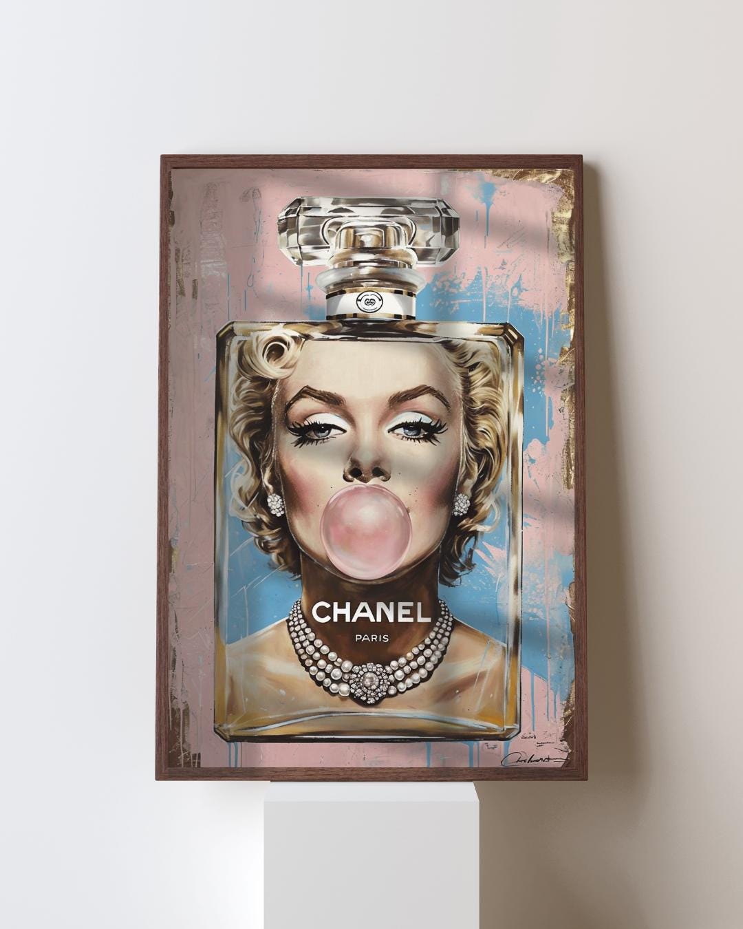 Chanel Pop Art Print – Glamorous Wall Art- Iconic Portrait - Modern ...