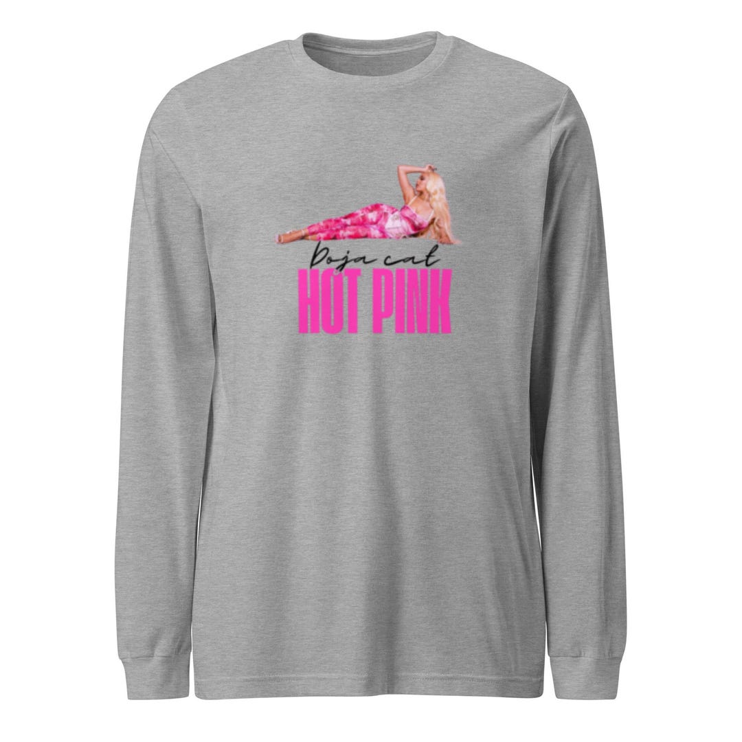 Doja Cat Unisex Long Sleeve Tee, Doja Cat Hot Pink Merch, Doja Cat Fans ...