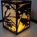 Wooden Night Light Box Swamp Scene Wooden LED Light Box Animal Shadow ...