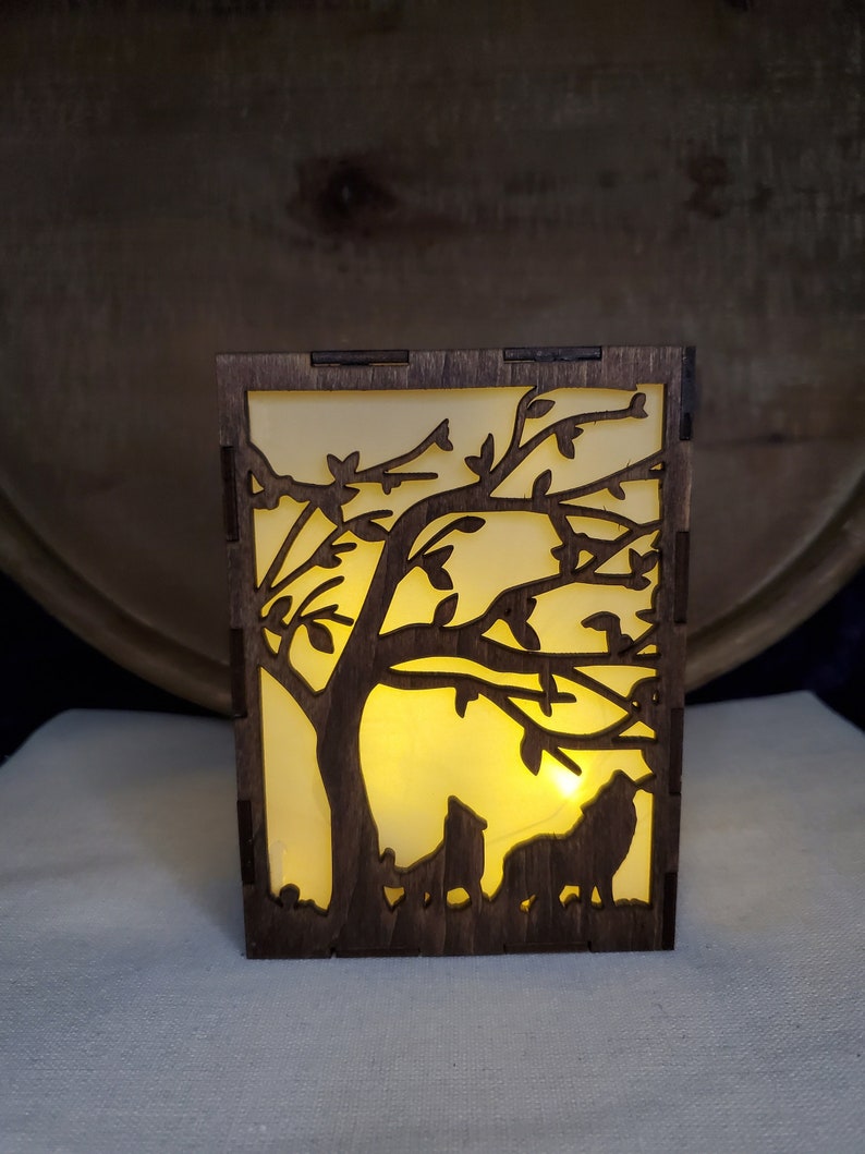 Wooden Night Light Box | Wedding Centerpiece | Wooden LED Light Box ...