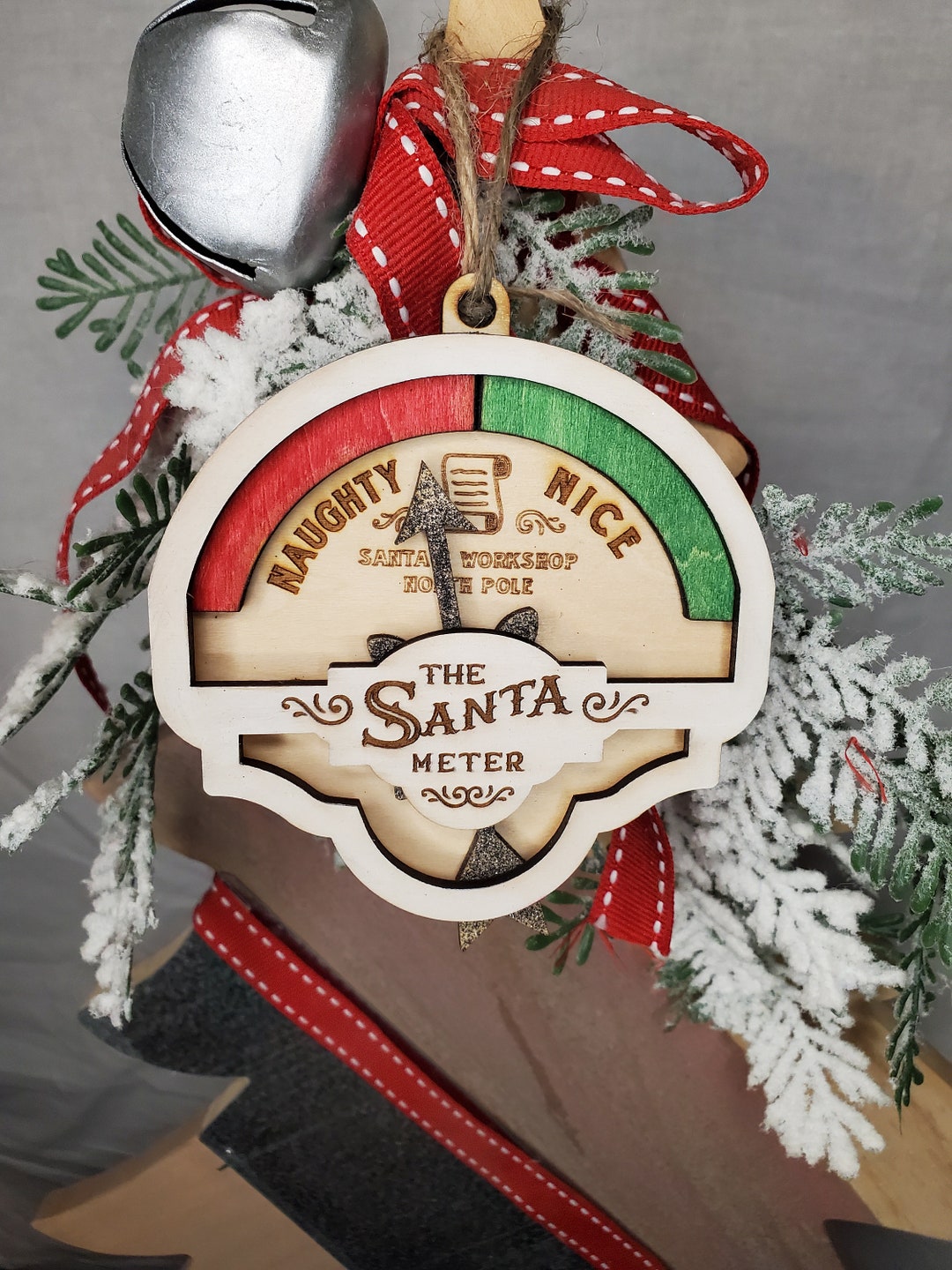 The Santa Meter Moveable Ornament Handmade Christmas Ornament Christmas ...