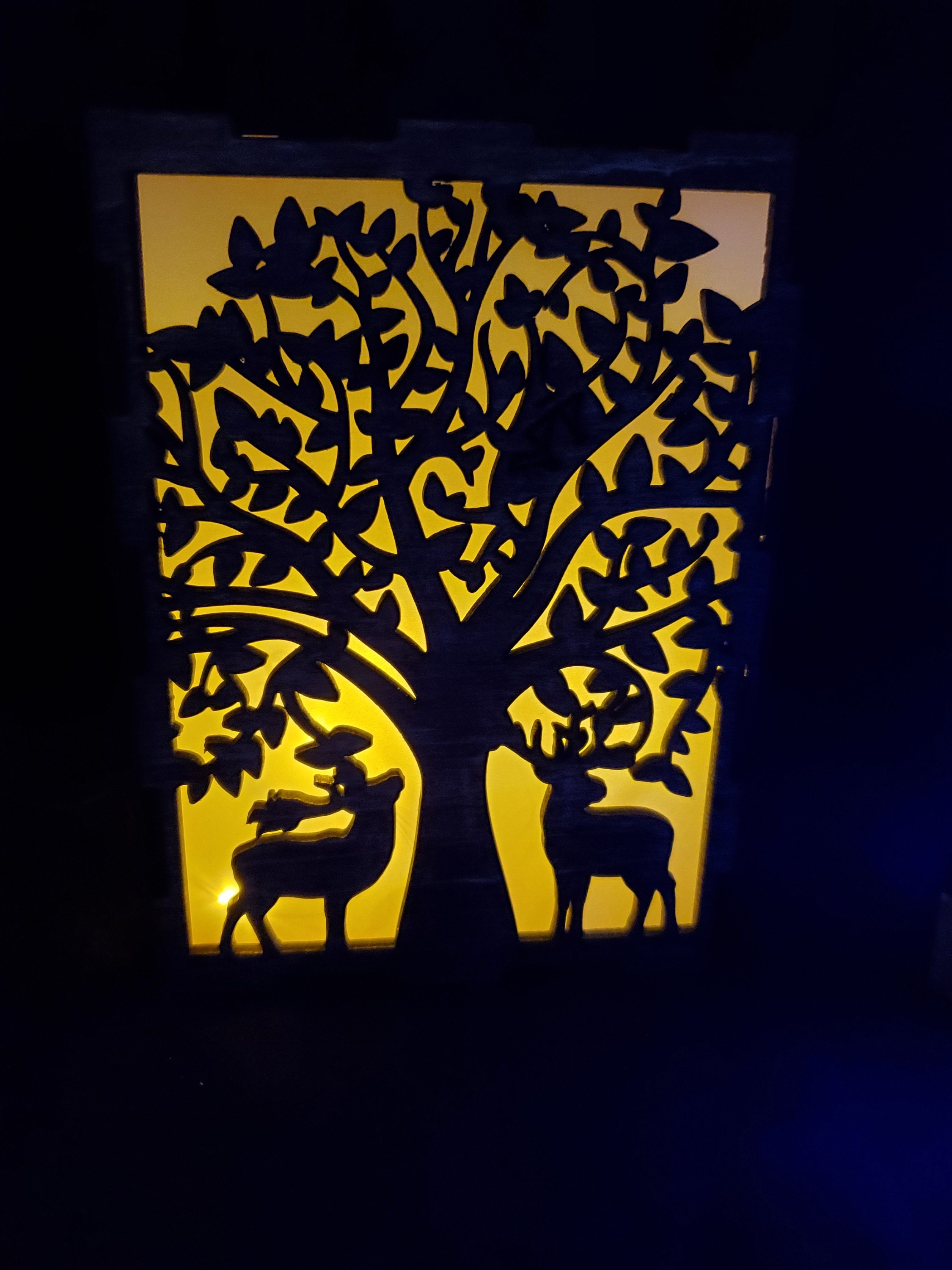 Wooden Night Light Box | Wedding Centerpiece | Wooden LED Light Box ...