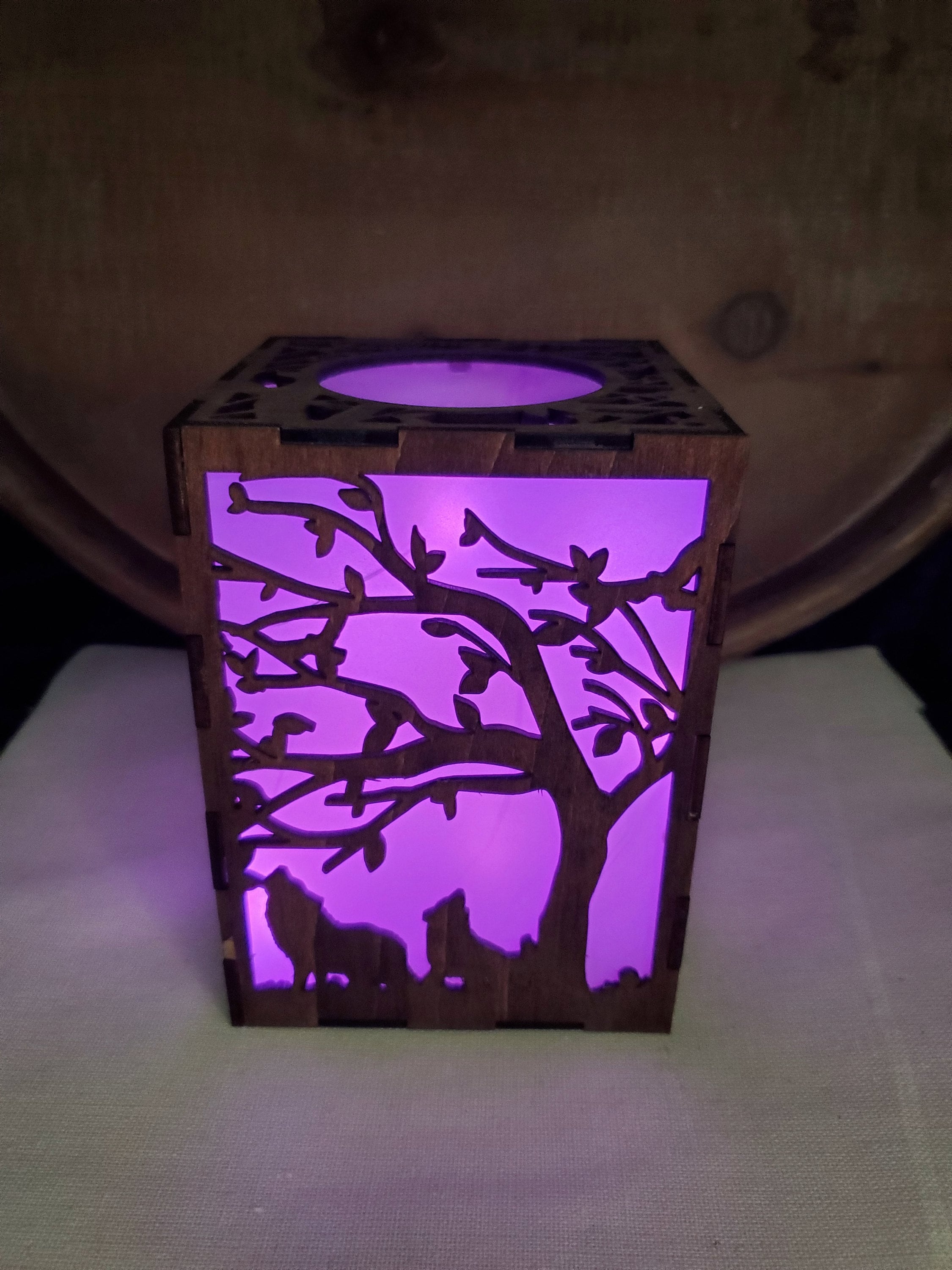 Wooden Night Light Box | Wedding Centerpiece | Wooden LED Light Box ...