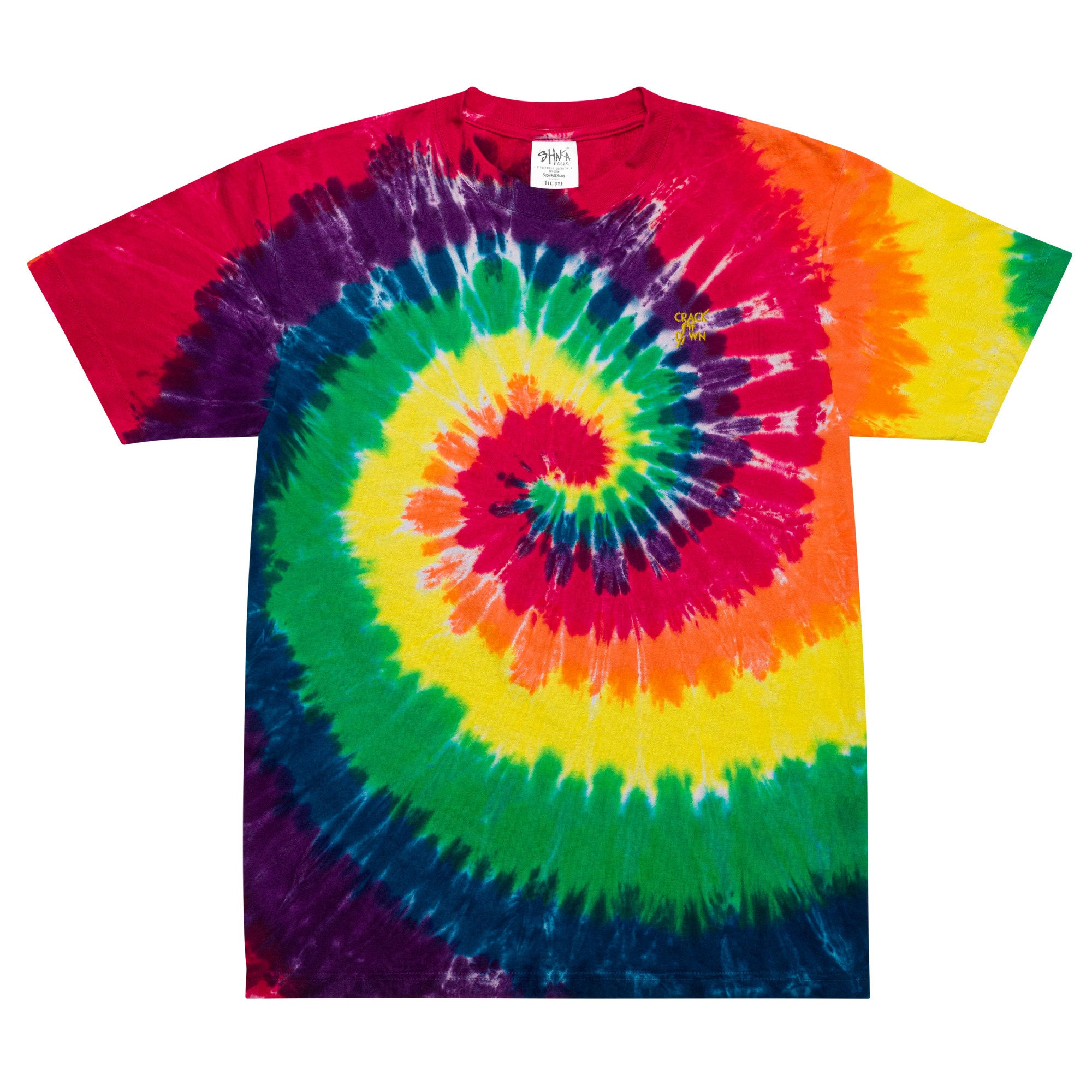 Oversized Tie-dye T-shirt, Customized Embroidered Tie-dye Shirt ...