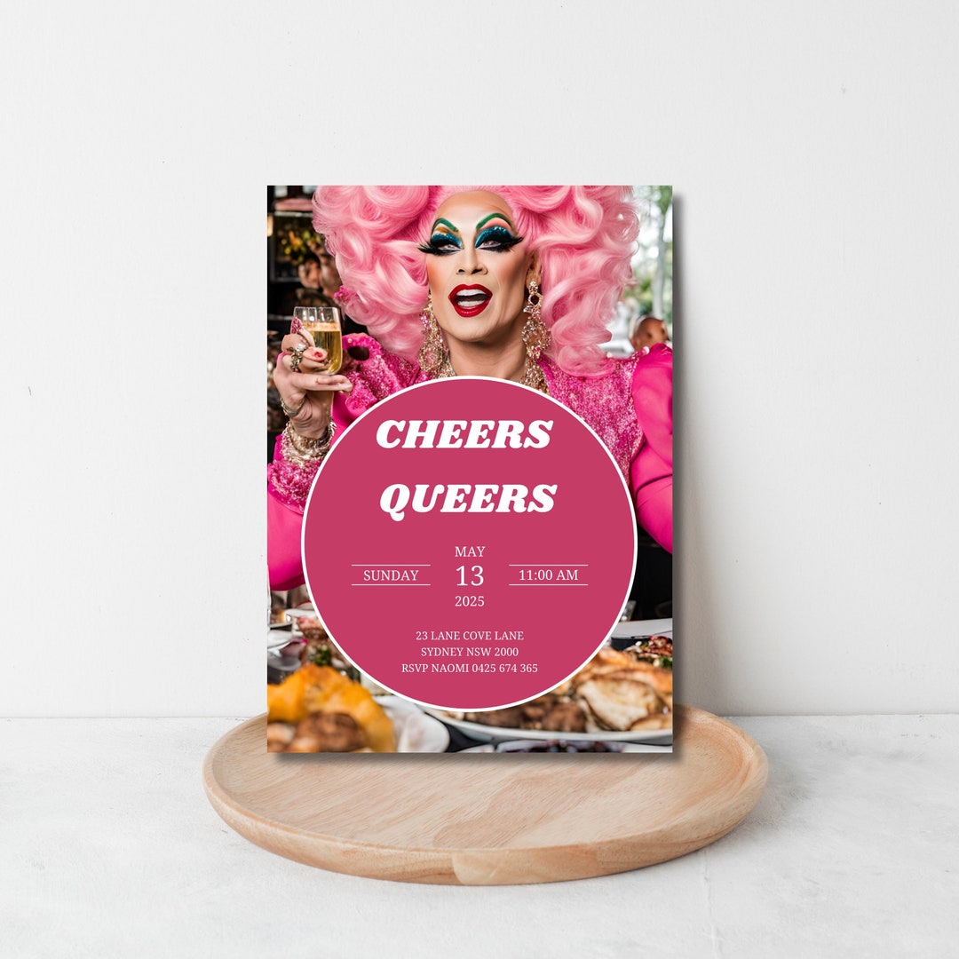 Drag Brunch Invitation Template: Glamorous Pride Celebration (instant ...