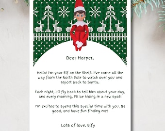 Elf on the Shelf Welcome Letter - Etsy
