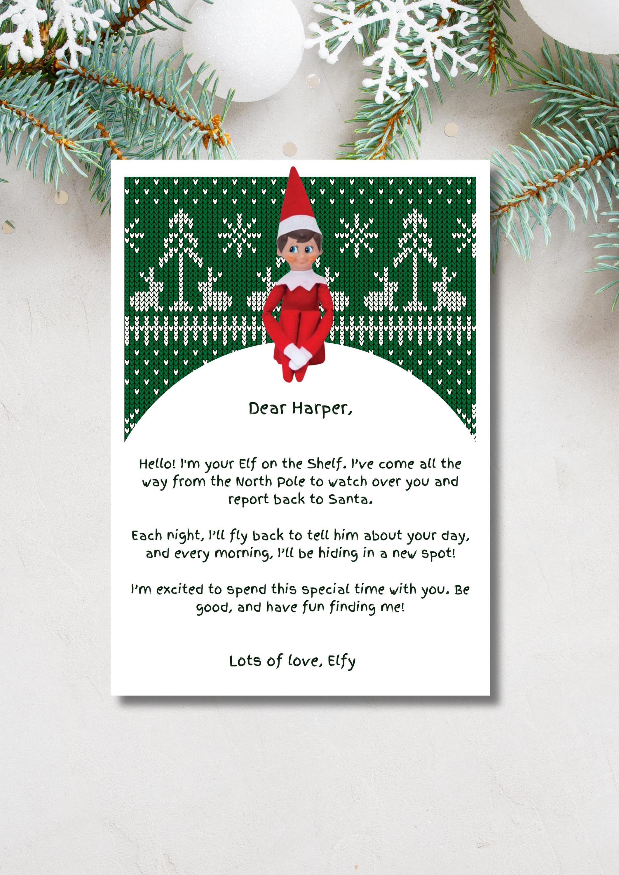 Elf on the Shelf Letter | Elf Welcome Letter | Elf on the Shelf Arrival ...