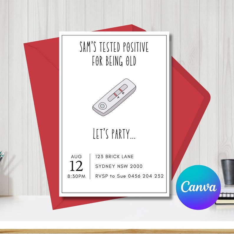 Witty Birthday Invitation | Funny Birthday Invite | Funny Birthday ...