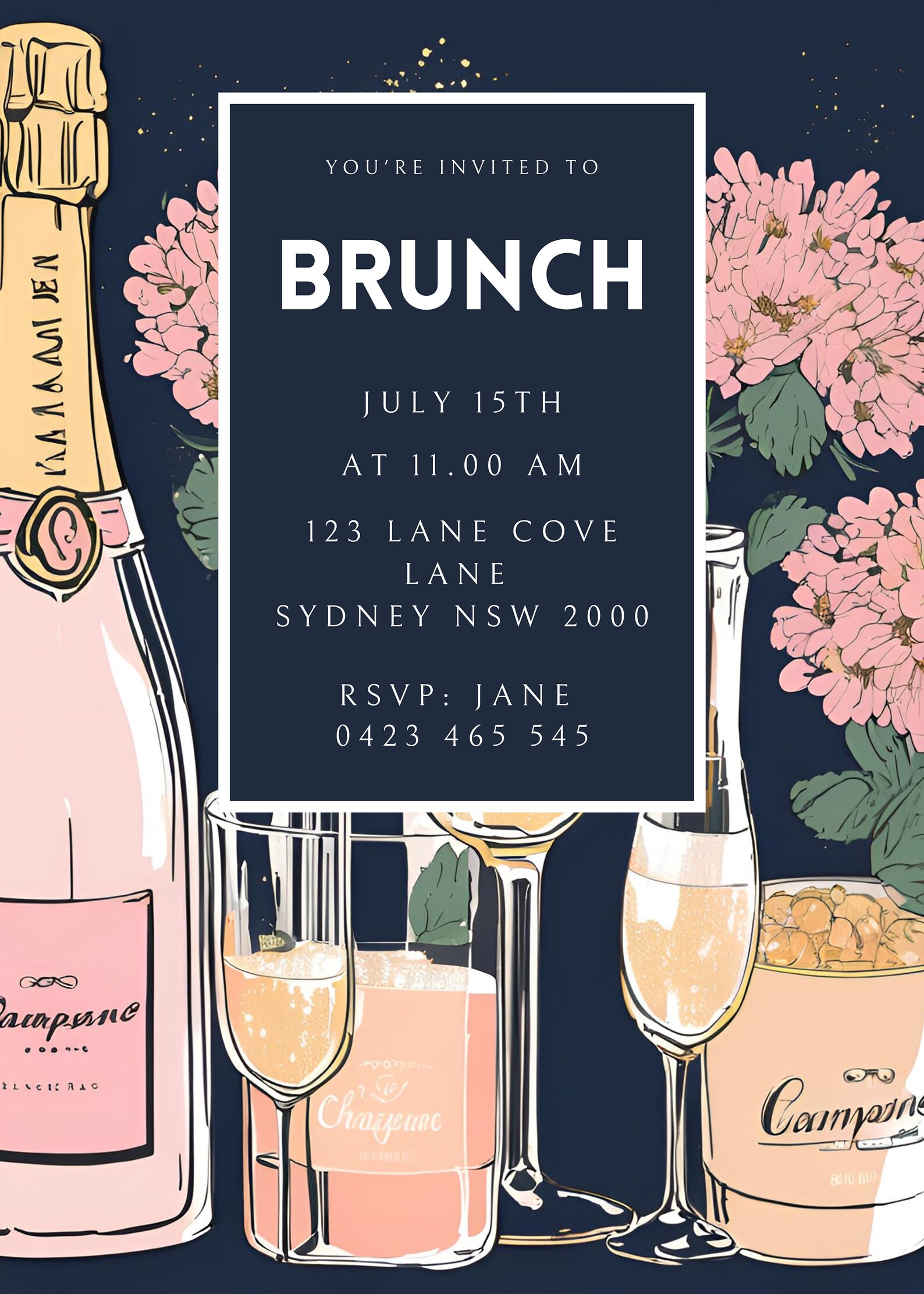 Brunch Invitation Brunch Invite Sunday Brunch Ladies Lunch Invite ...