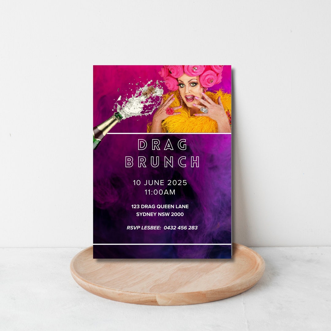 Drag Queen Brunch | Brunch Invite | Gay Brunch | Brunch Flyer ...