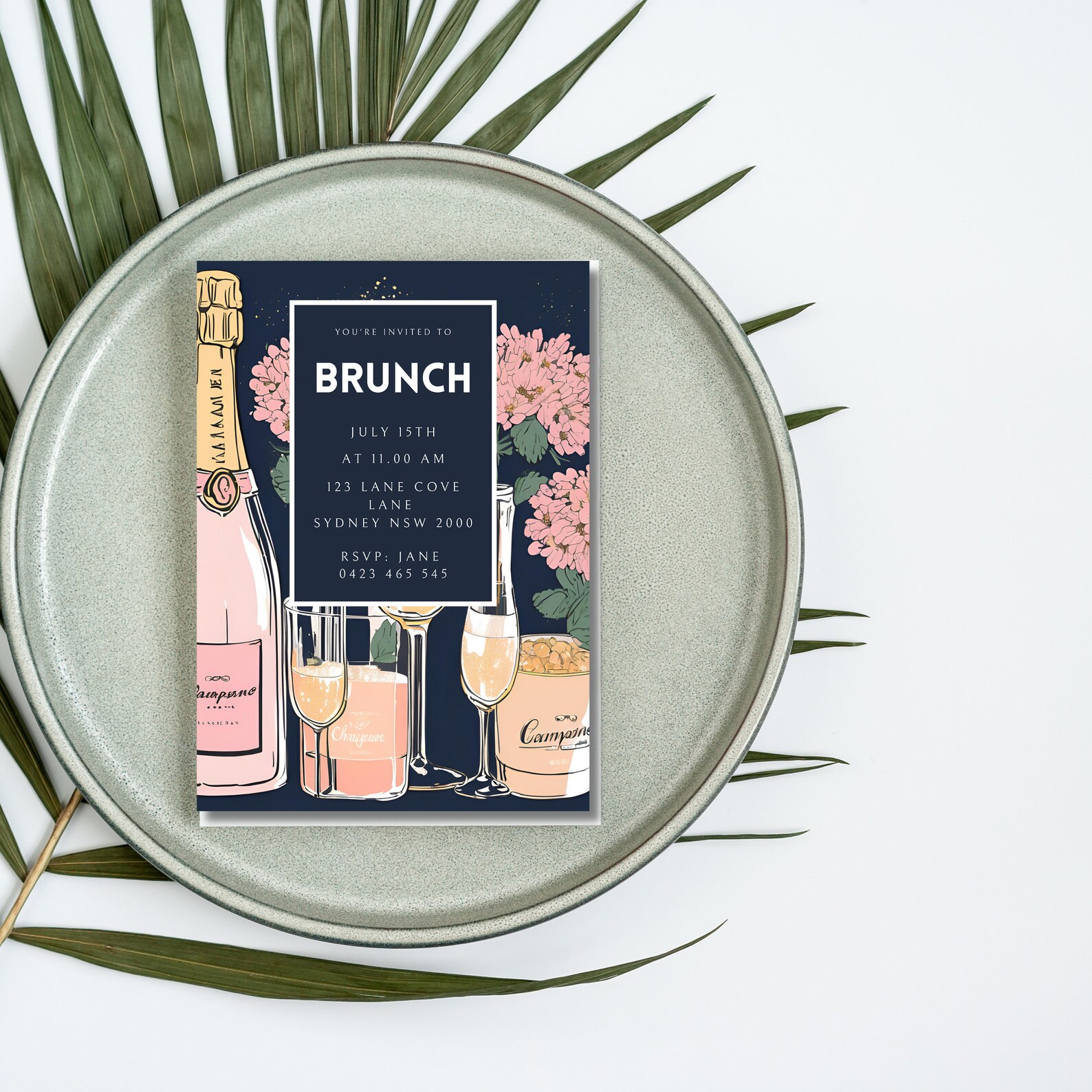 Brunch Invitation | Brunch Invite | Sunday Brunch | Ladies Lunch Invite ...