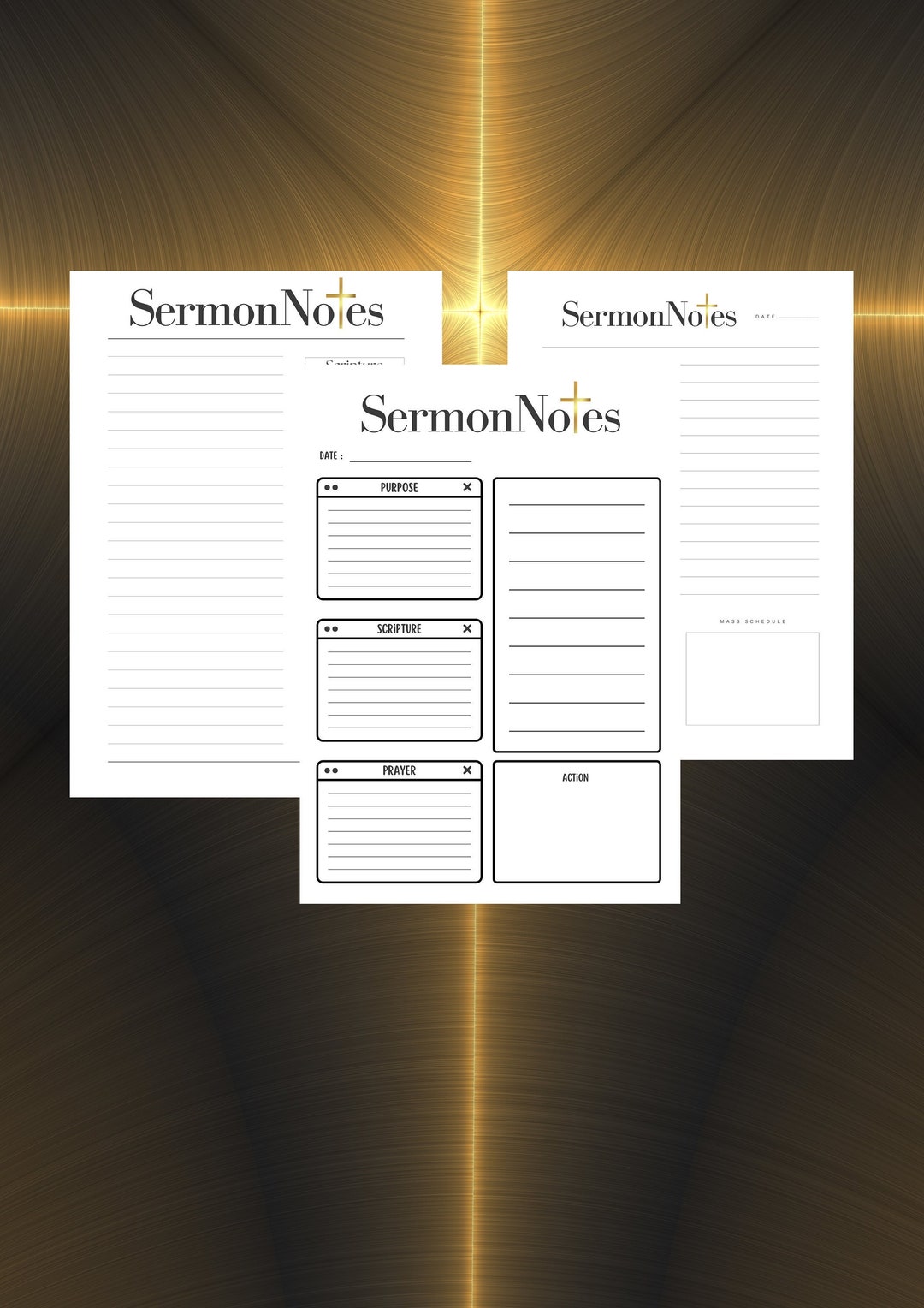 Editable Sermon Notes | Sermon Notebook | Sermon Notes Notebook ...