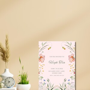 High Tea Invitation | Tea Time Invitation | Afternoon Tea Invitation ...